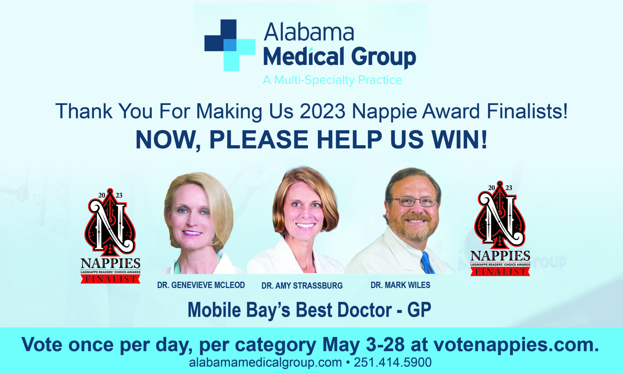 Congratulations to Drs. Genevieve McLeod, Amy Strassburg and Mark Wiles ...